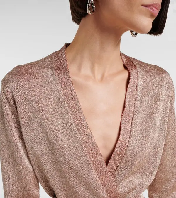 Missoni Belted Lame Wrap Cardigan
