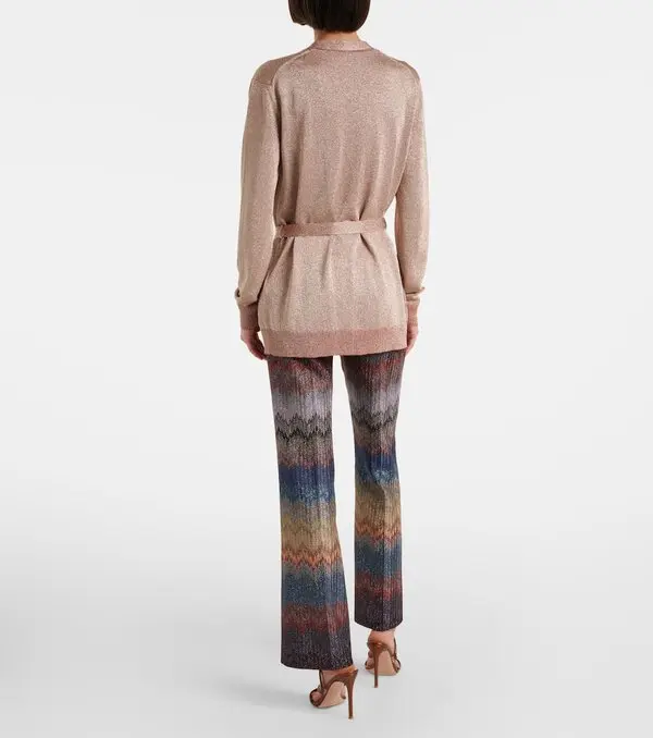 Missoni Belted Lame Wrap Cardigan