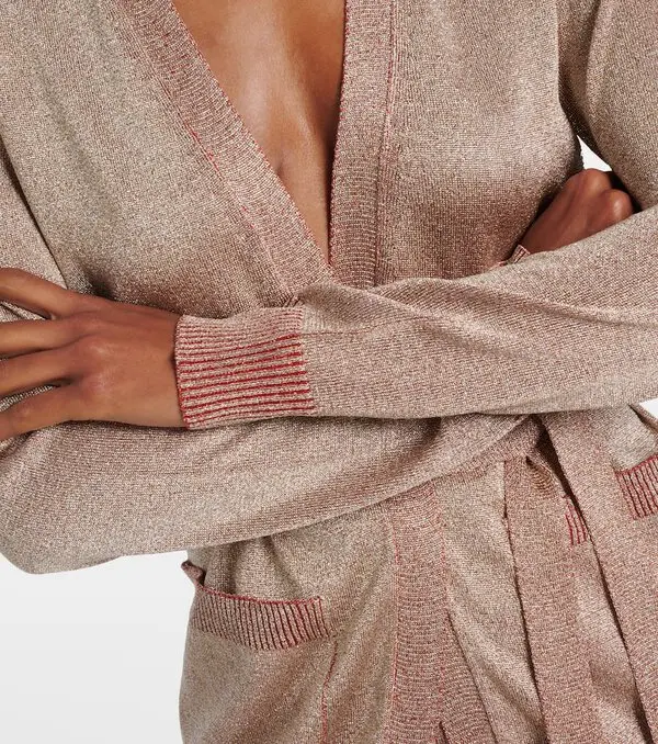 Missoni Belted Lame Wrap Cardigan