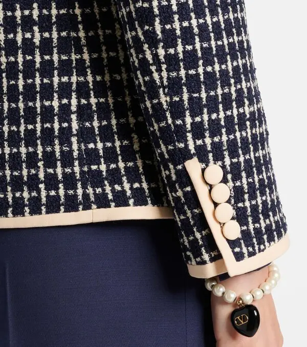 Valentino Garavani Wool And Cotton-blend Boucle Jacket
