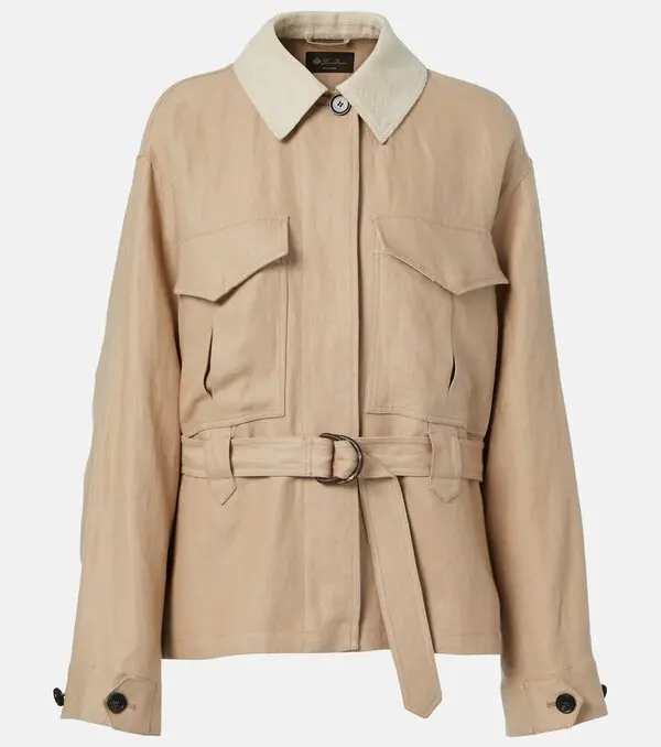 Loro Piana Dillon Linen Crepe Jacket