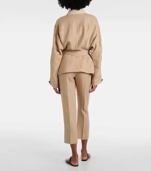 Loro Piana Dillon Linen Crepe Jacket