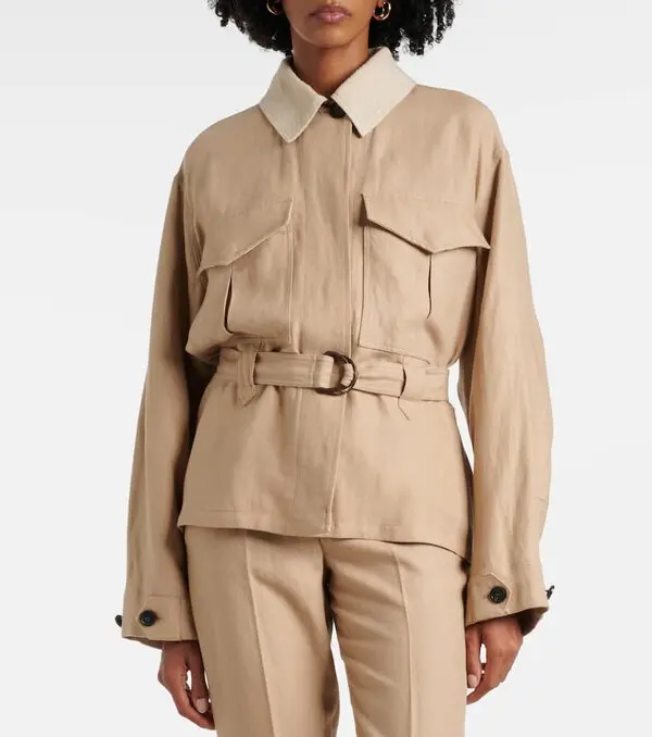 Loro Piana Dillon Linen Crepe Jacket
