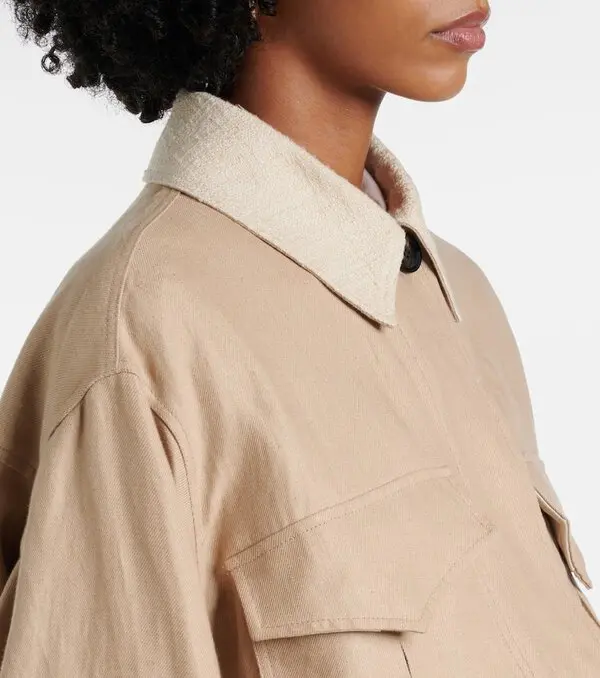 Loro Piana Dillon Linen Crepe Jacket