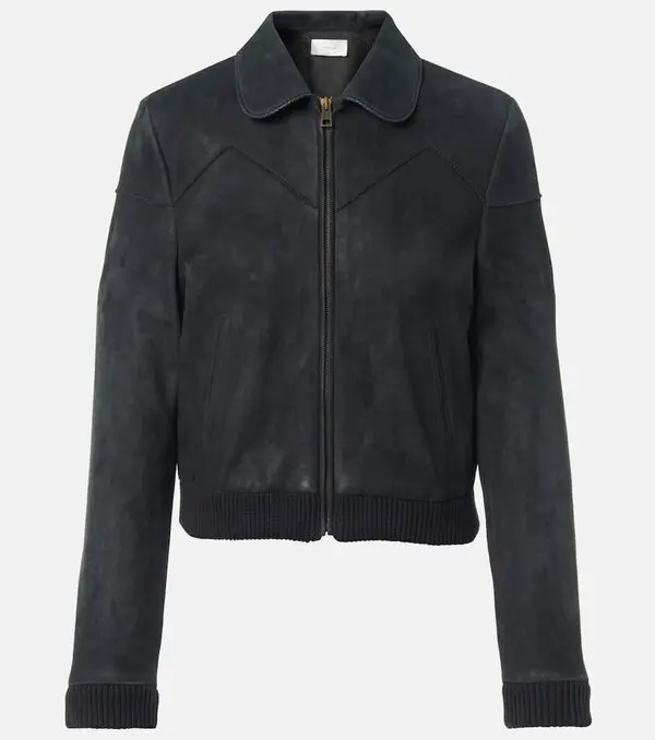 THE ROW Axelette Suede Jacket - Black