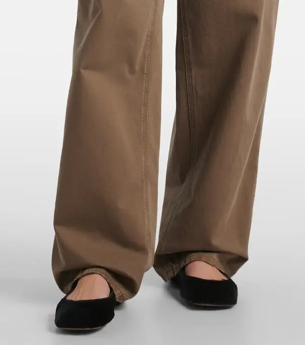 THE ROW Sharka Wide-leg Cotton Gabardine Pants - Brown