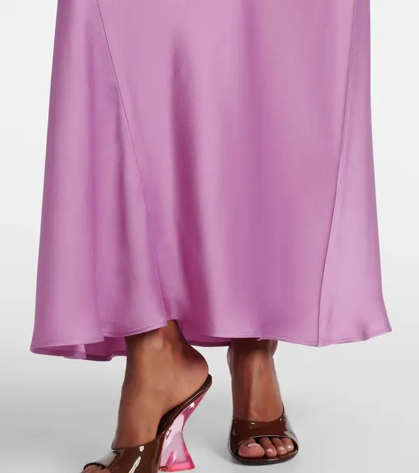 Max Mara Pilly Paneled Satin Slip Dress