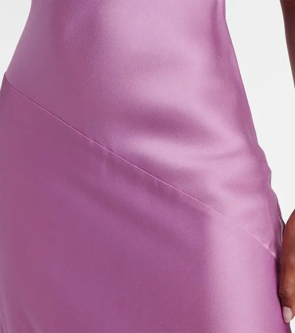 Max Mara Pilly Paneled Satin Slip Dress