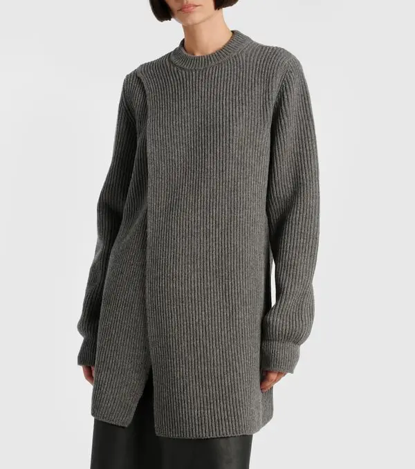 JIL SANDER Ribbed-knit Wool Sweater