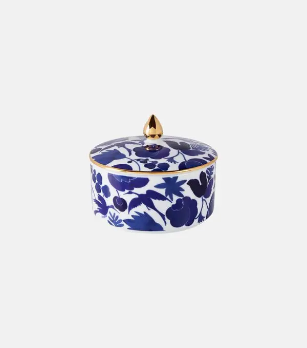 La DoubleJ Wildbird Blu Porcelain Container
