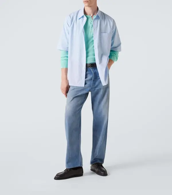 Auralee Striped Cotton Shirt