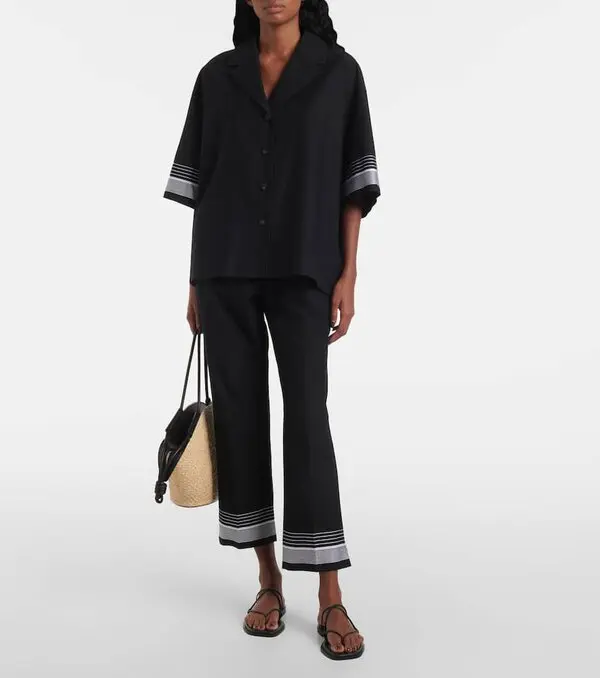 JOSEPH Tottenham Cropped Straight Pants