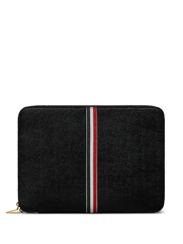 Thom Browne Pebble Grain Small Zip Around Folio