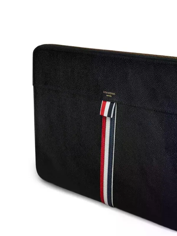 Thom Browne Pebble Grain Small Zip Around Folio
