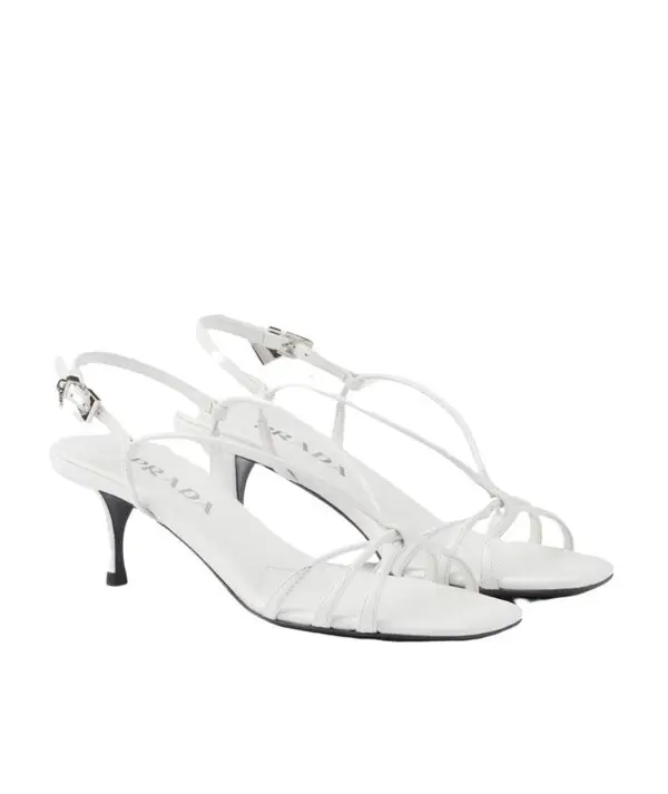 Prada Heeled Leather Sandals
