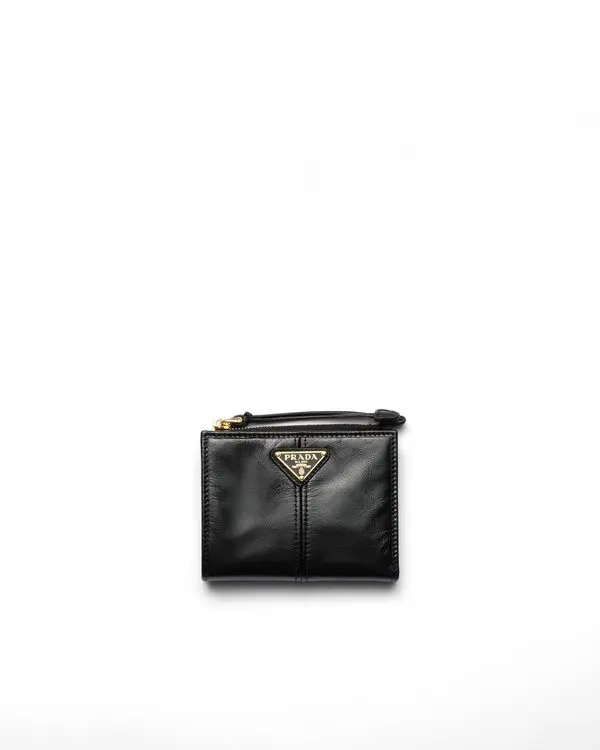 Prada Small Leather Wallet - Black