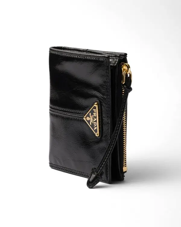 Prada Small Leather Wallet - Black