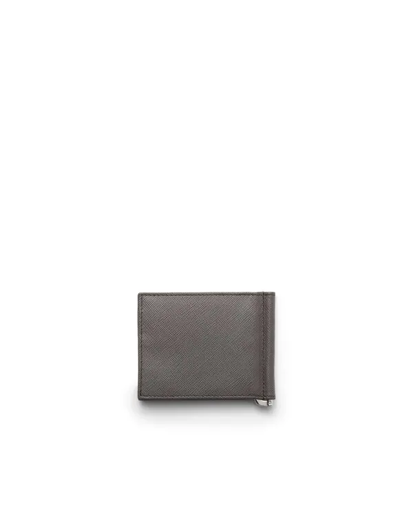 Prada Saffiano Leather Wallet - Grey
