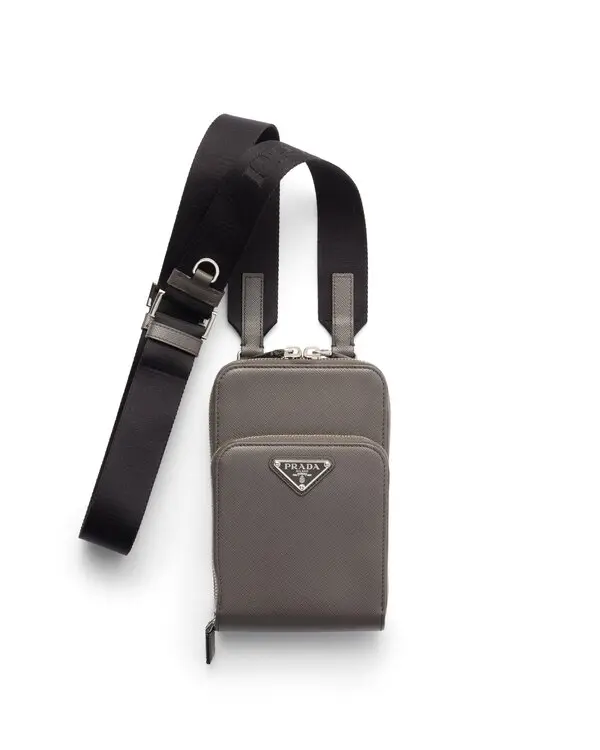 Prada Saffiano Leather Smartphone Case - Grey