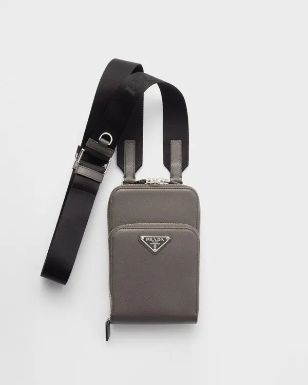 Prada Saffiano Leather Smartphone Case - Smoky Gray