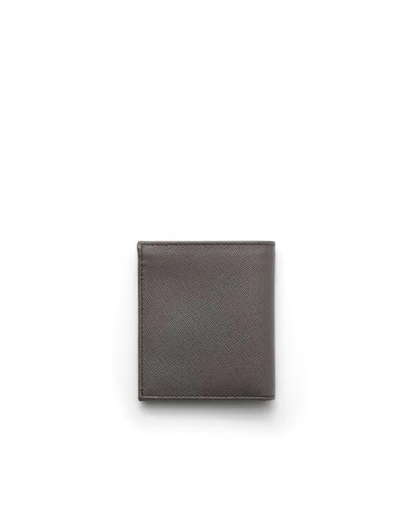Prada Saffiano Leather Wallet - Grey