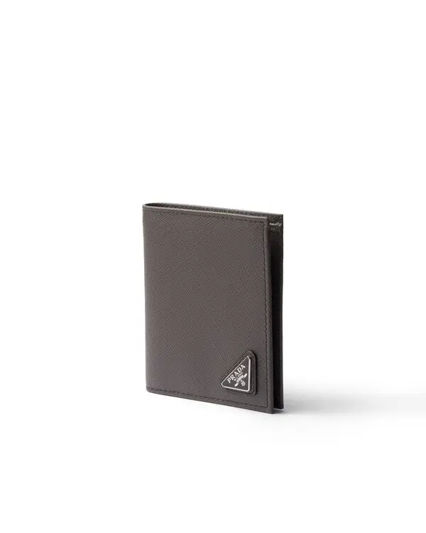 Prada Saffiano Leather Wallet - Grey