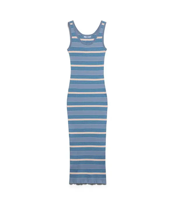 Prada Striped Knit Dress - Light Blue