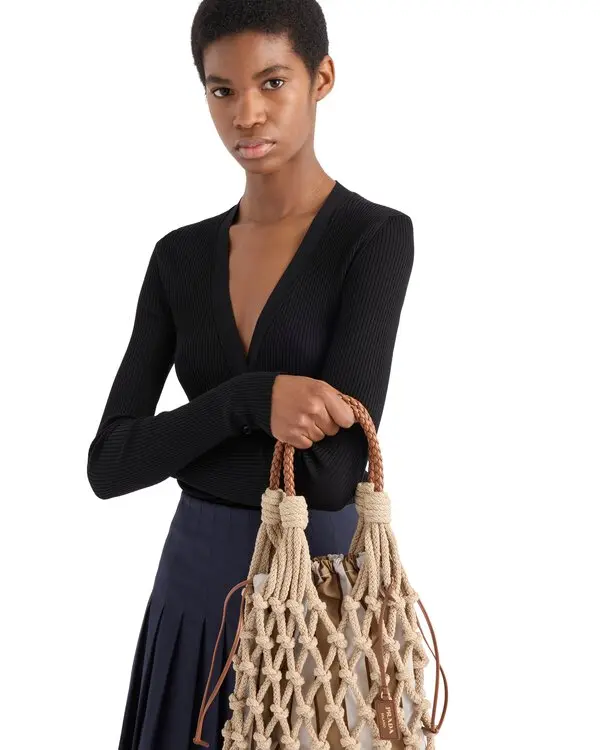Prada Cotton Cardigan - Black