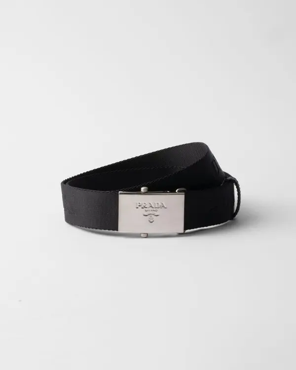 Prada Cotton Tape Belt - Black