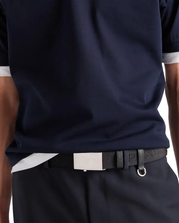 Prada Cotton Tape Belt - Black