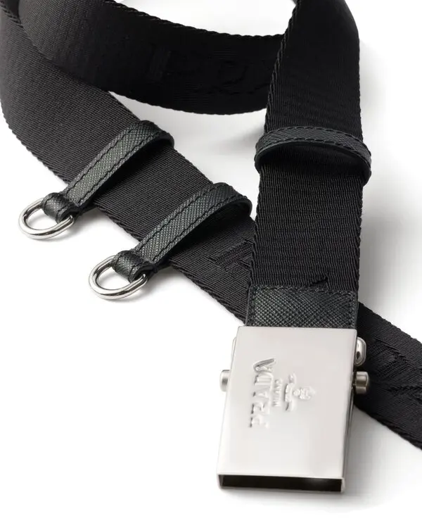 Prada Cotton Tape Belt - Black