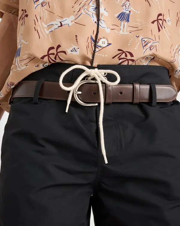 Prada Antiqued Leather Belt