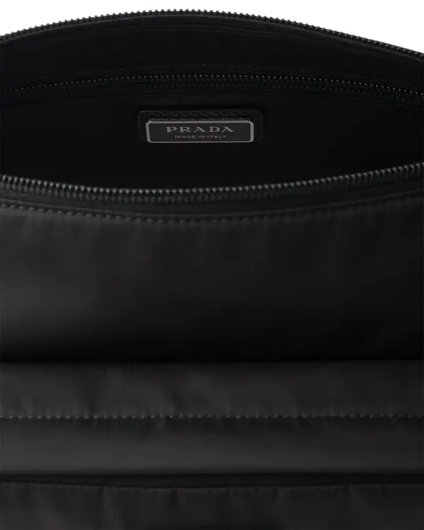 Prada Re-nylon And Saffiano Leather Shoulder Bag - Black