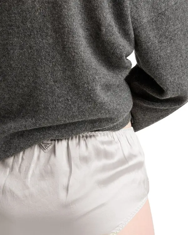 Prada Vintage-look Satin Briefs - Neutral