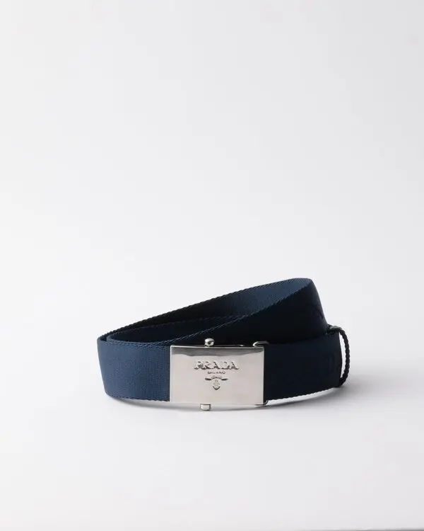 Prada Cotton Tape Belt - Blue