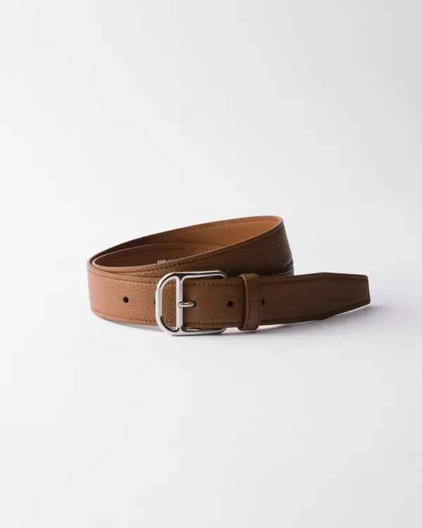 Prada Leather Belt - Cognac
