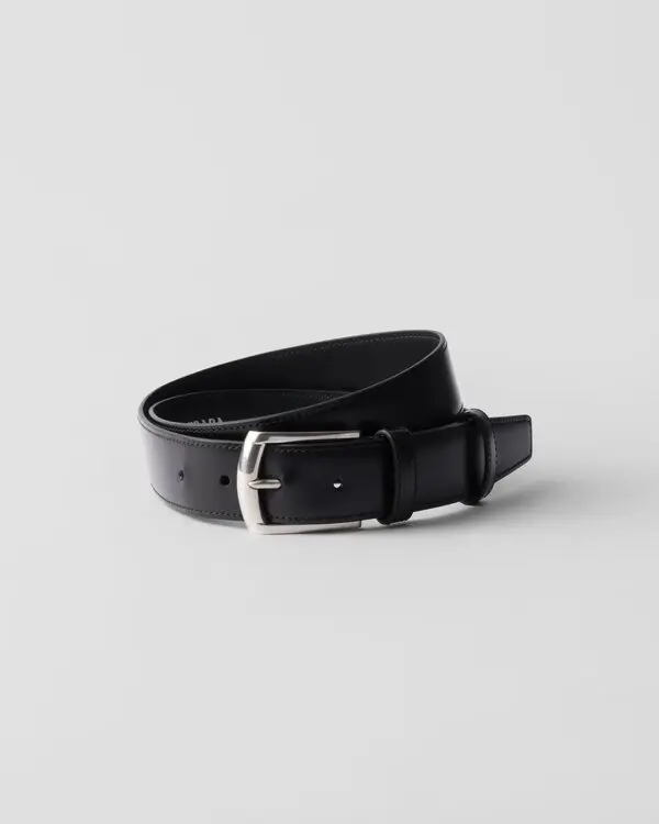 Prada Leather Belt - Black