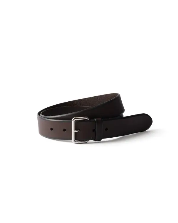 Prada Leather Belt - Brown