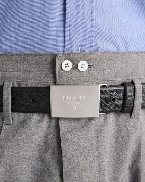 Prada Saffiano Leather Belt