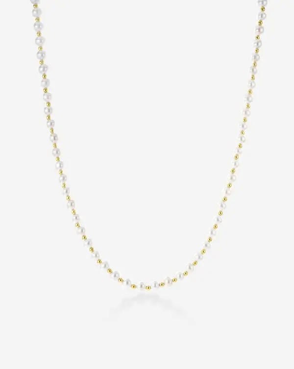 Ring Concierge Pearl Station Necklace - One-color