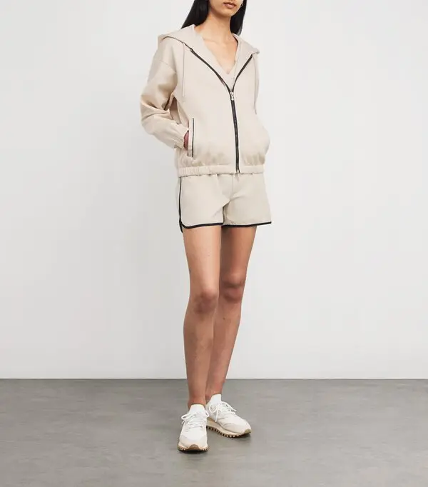 Eleventy Cotton-blend Zip-up Hoodie