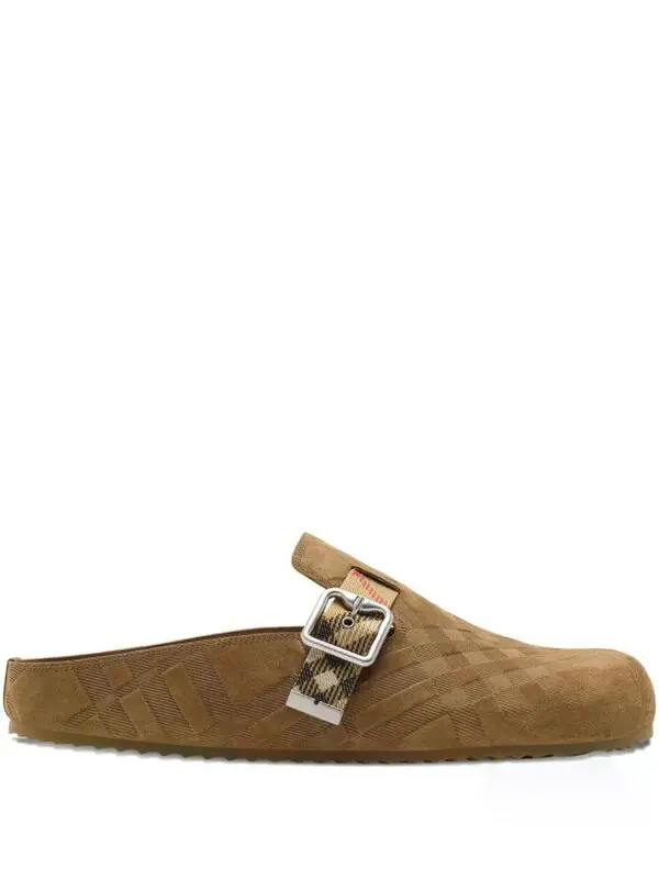 Burberry Urchin Slides - Brown