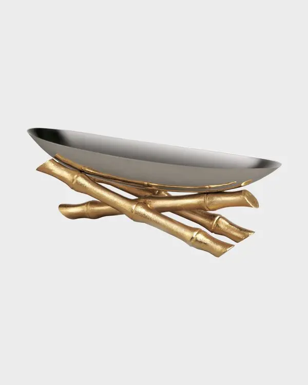 L'Objet Bambou Small Serving Boat - Gold