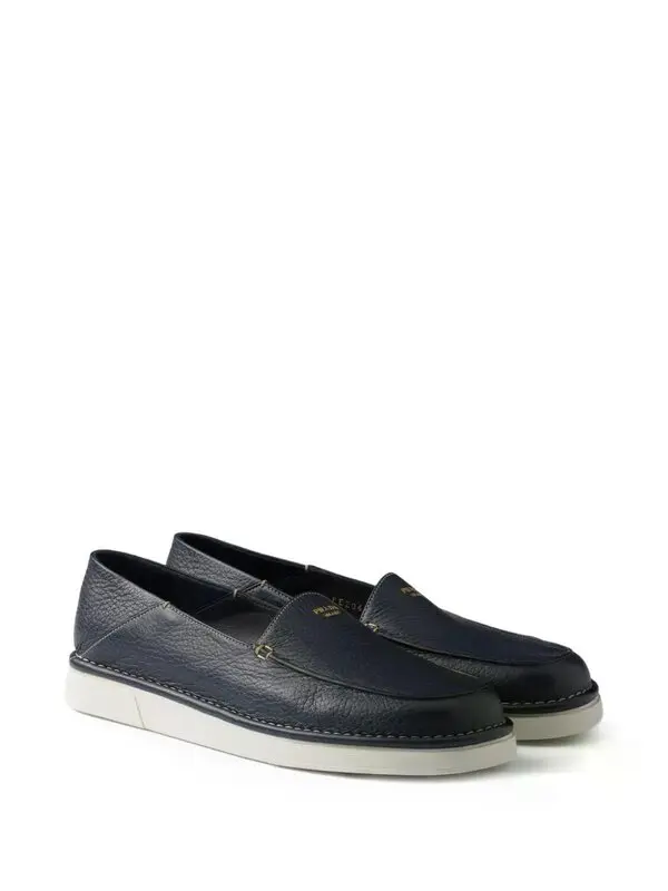 Prada Textured Leather Loafers