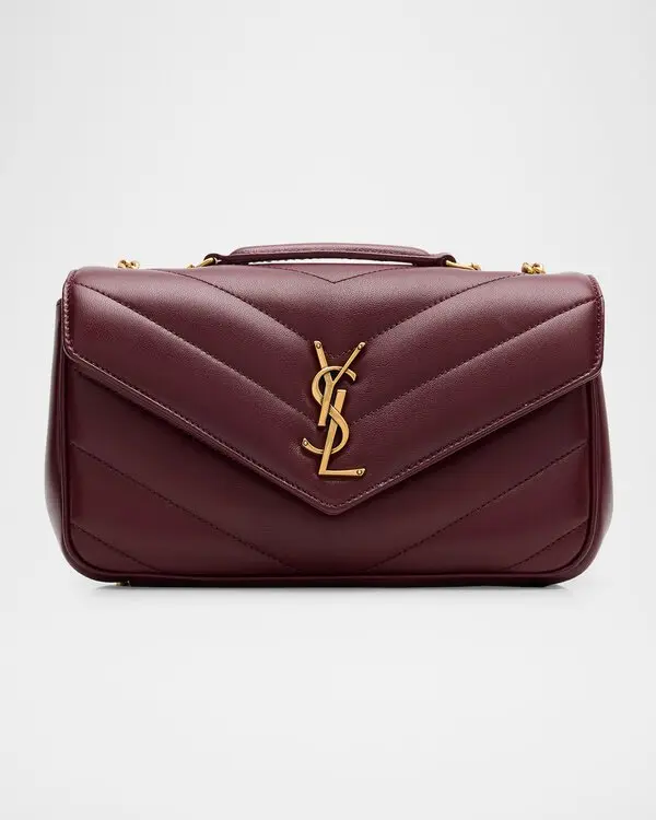 Saint Laurent Loulou Small Shoulder Bag Hot Wine Editorialist