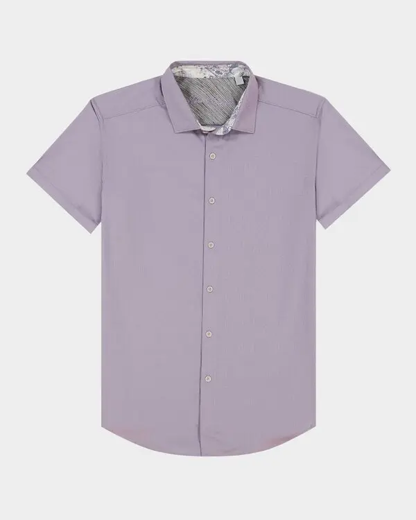 Robert Graham Odyssey Short-sleeve Shirt - Lilac