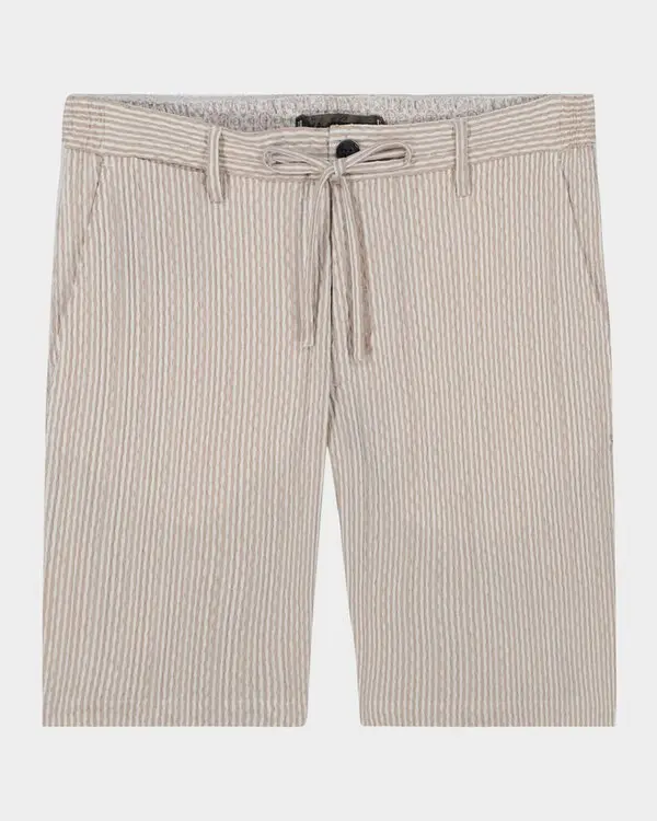 Robert Graham Striped Fornillo Shorts - Khaki