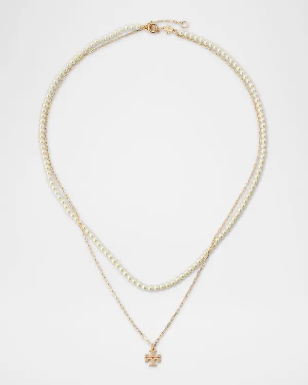 Tory Burch Kira Layered Necklace - Pearl