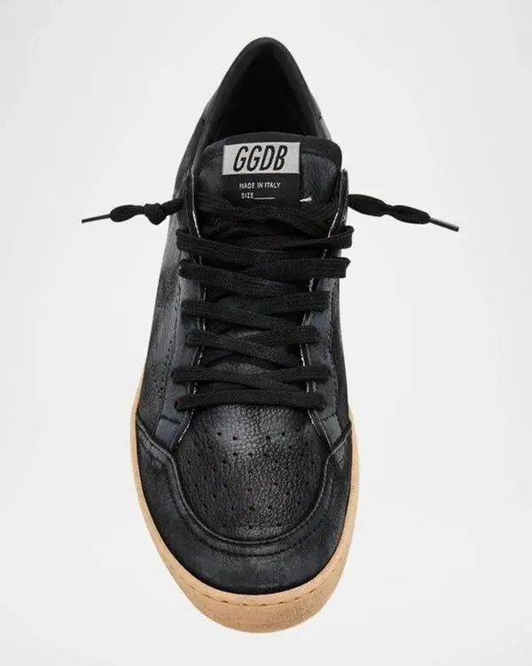 GOLDEN GOOSE Ball Star Nubuck Low-top Sneakers - Black