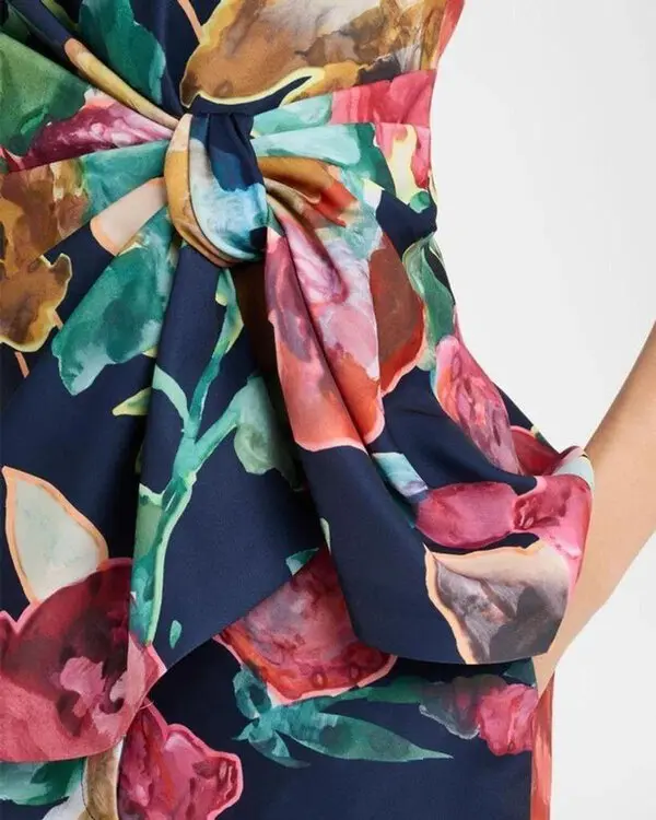 Lela Rose High-neck Printed Top